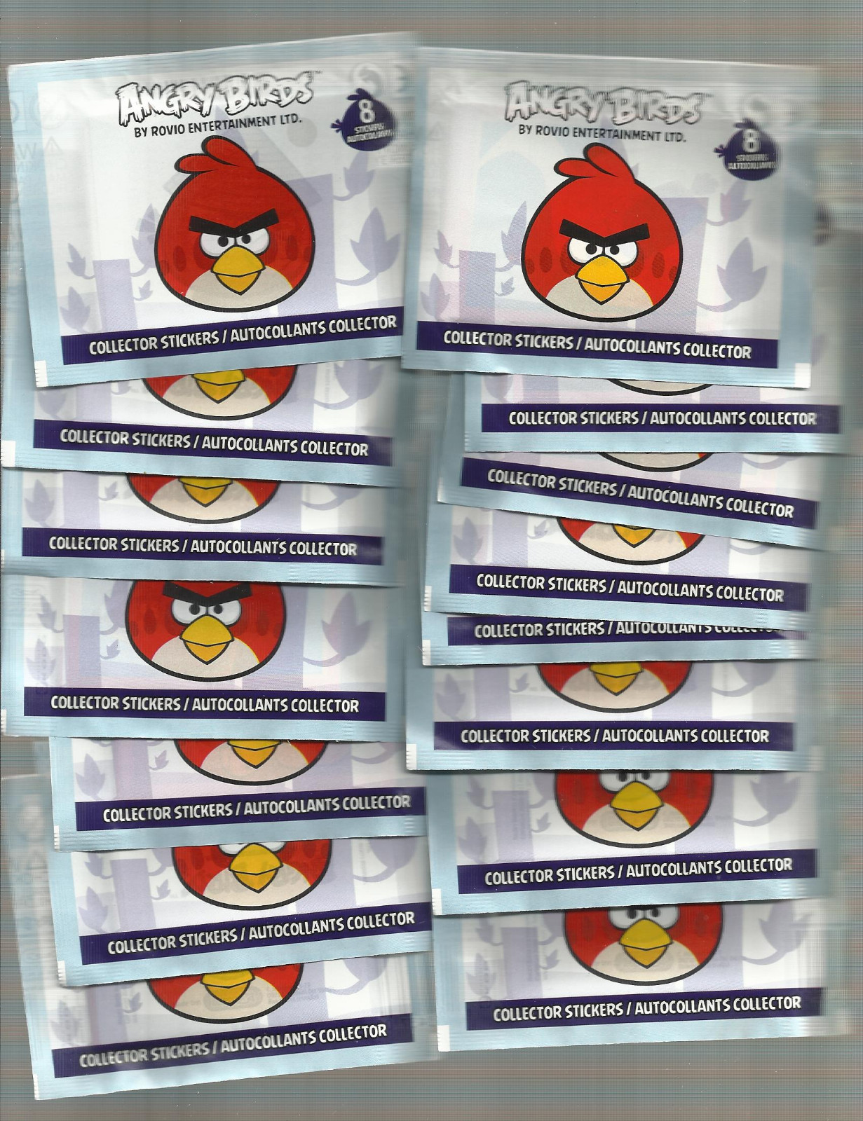 ANGRY BIRDS Sticker lot of 15 unopened PACKS New By ROVIO 120 Stickers ...