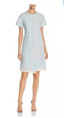 BOSS Aqua Ivory Dasira Asymmetrical Women Dress Size 4 Pre-own | eBay