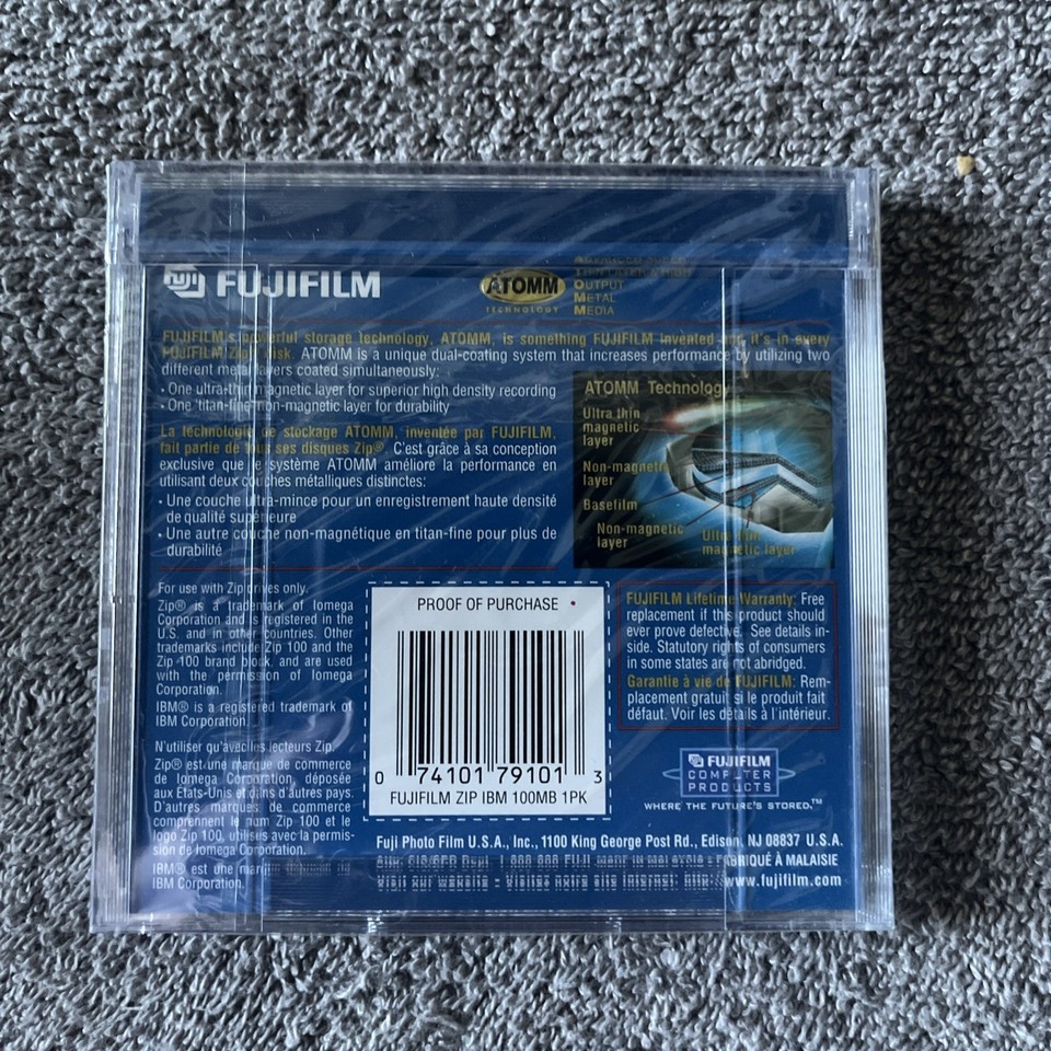 Zip Disk FujiFilm IBM Formatted 100 MB New Sealed | eBay
