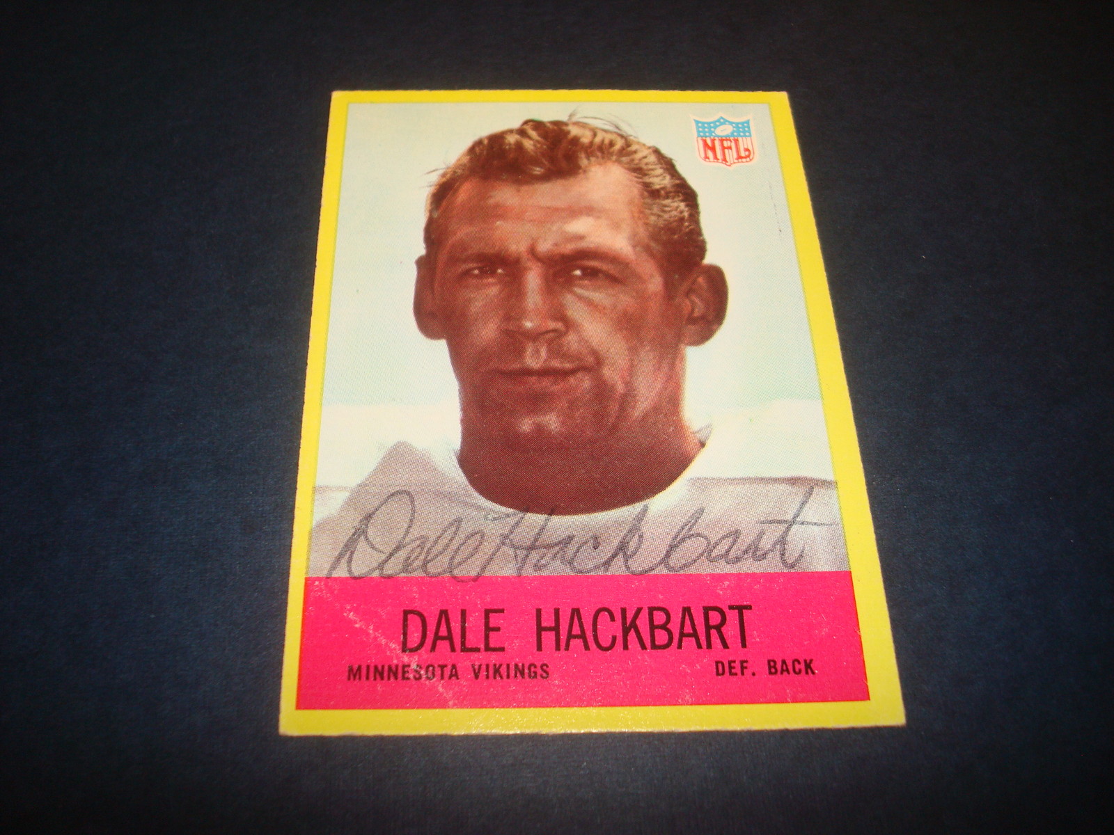 1967 PHILADELPHIA # 102 DALE HACKBART VIKINGS Wisconsin SIGNED ...