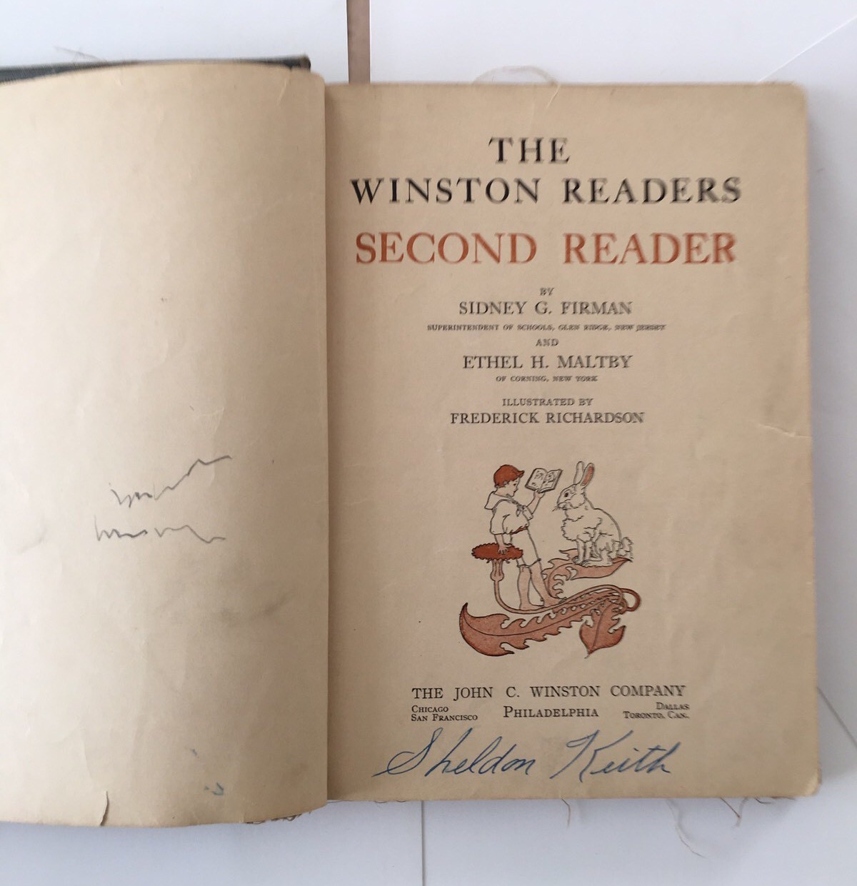 Antique 1927 The Winston Readers Second Reader ILLUSTRATED Firman and ...
