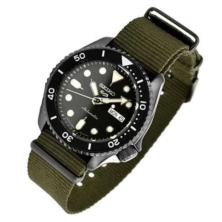 Seiko 5 SRPD65K4 Nylon Band Automatic Analog Mens Watch 100M WR SRPD65 ...
