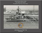 USS Massey DD 778 Personalized Canvas Ship Photo Print Navy Veteran ...