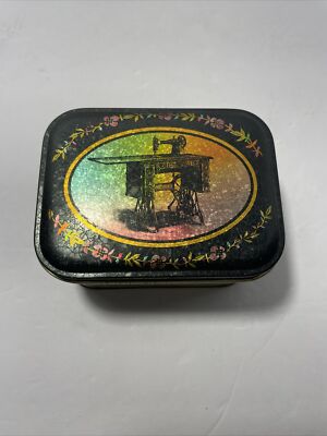 Vintage Singer Manufacturing Co. Tin Bristol Ware Rectangular Box Hong ...