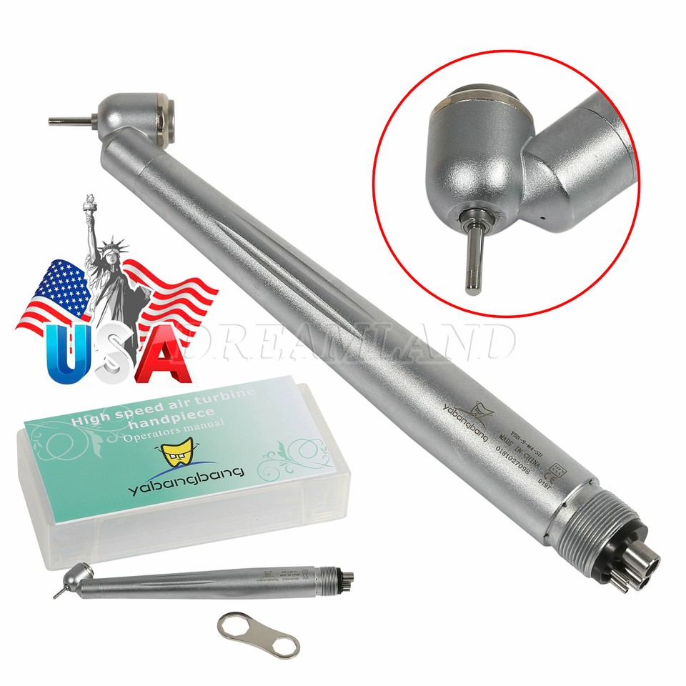 Dental (45° Degree) Surgical High Speed Handpiece Push Button 4 Holes ...