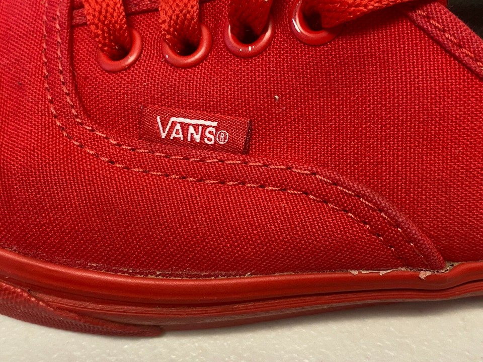 Mens 4 / Womens 5.5 Vans Red Canvas Shoe | eBay