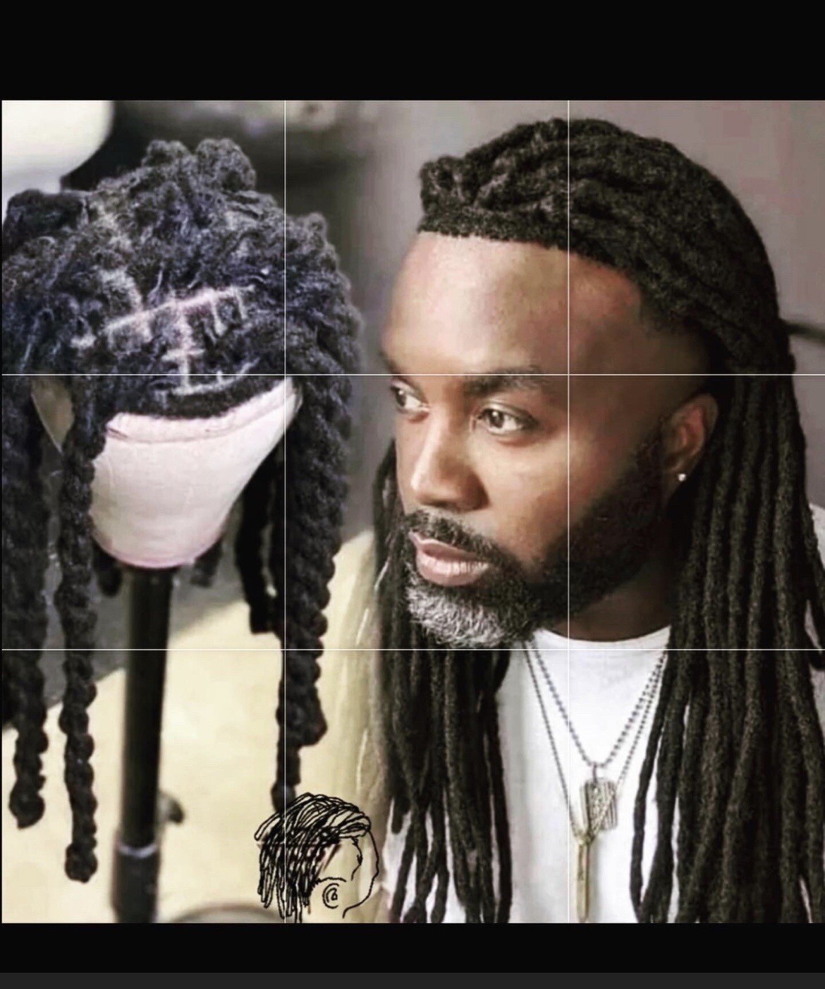 FULL LACE Toupee/ Topper. Afro Kinky Dread Loc Ombre Blonde (or Any ...