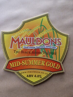 BEER PUMP CLIP - MAULDONS - MID SUMMER GOLD | eBay UK