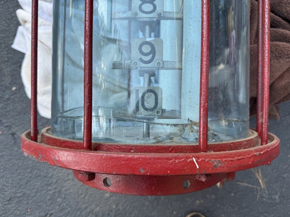 Vintage Visible Gas Pump Top🔥T74TX🔥Antique🔥Petrol🔥Light Blue Tint🔥 | eBay