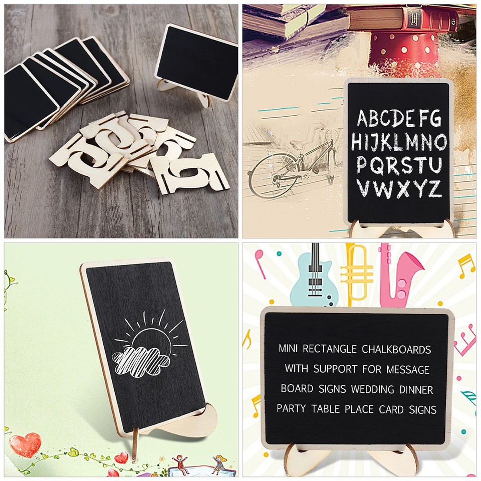 10 Pcs Wooden Mini Blackboard Message Boards Practical Memo Boards for ...