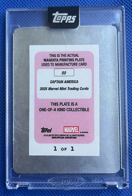 Topps Marvel Mint - Captain America #89 - Printing Plate 1/1 | eBay ...