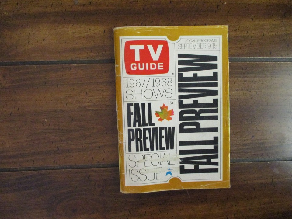 Se-1967 FALL PREVIEW TV Guide(MANNIX/THE FLYING NUN/HIGH CHAPARRAL/MAYA ...