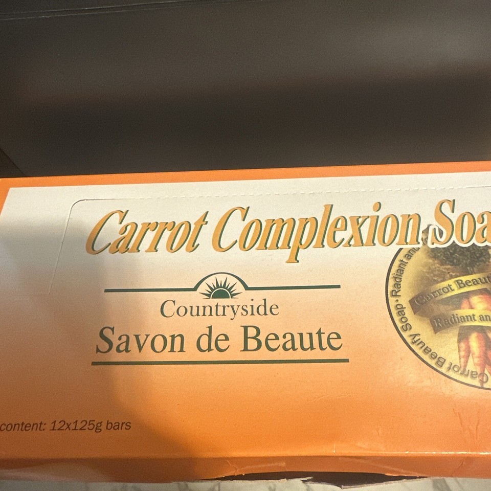 12-PACK Beauty Bars "Carrot Complexion Soap" Skin Tone Improvement w ...