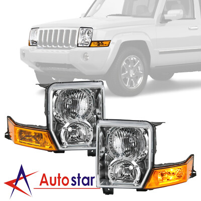Headlight Set Left & Right For Jeep Commander 2006-2010 CH2518117 ...