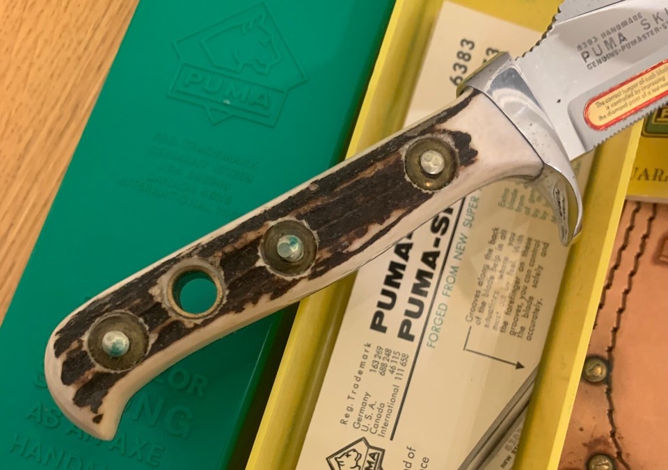 1972 STAG PUMA SKINNER 6393 KNIFE WITH SHEATH NEVER USED IN BOX | eBay