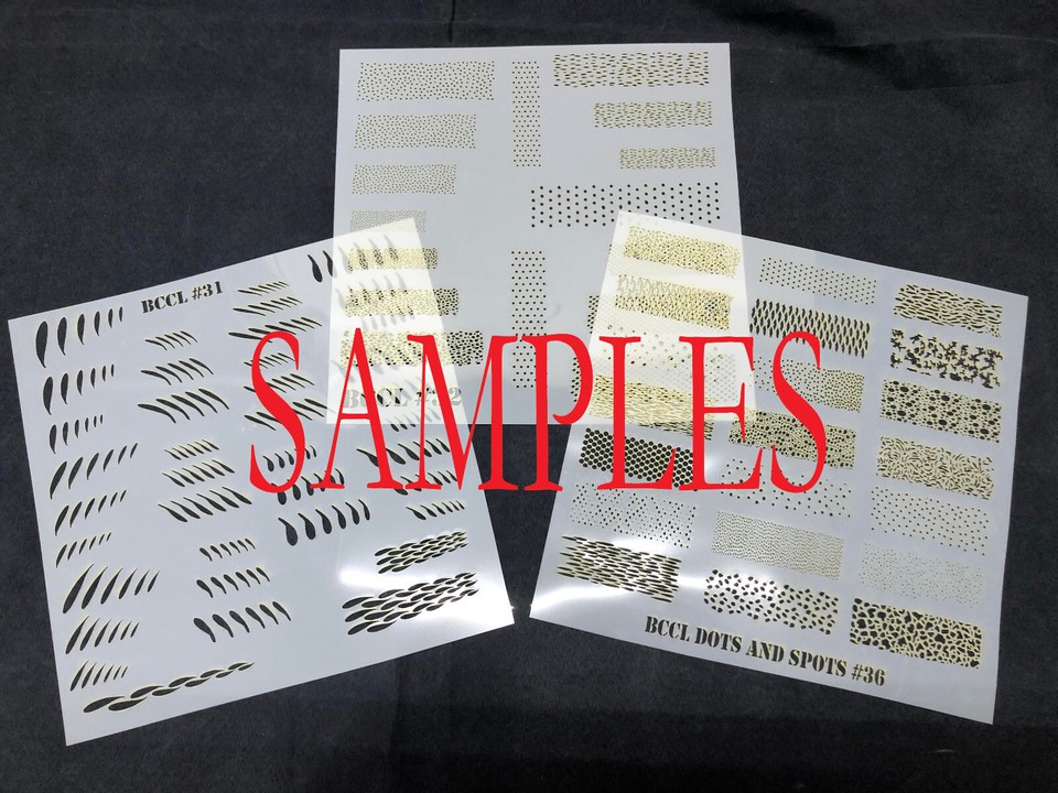 Fishing lure mylar reusable airbrush stencils custom painting scales ...
