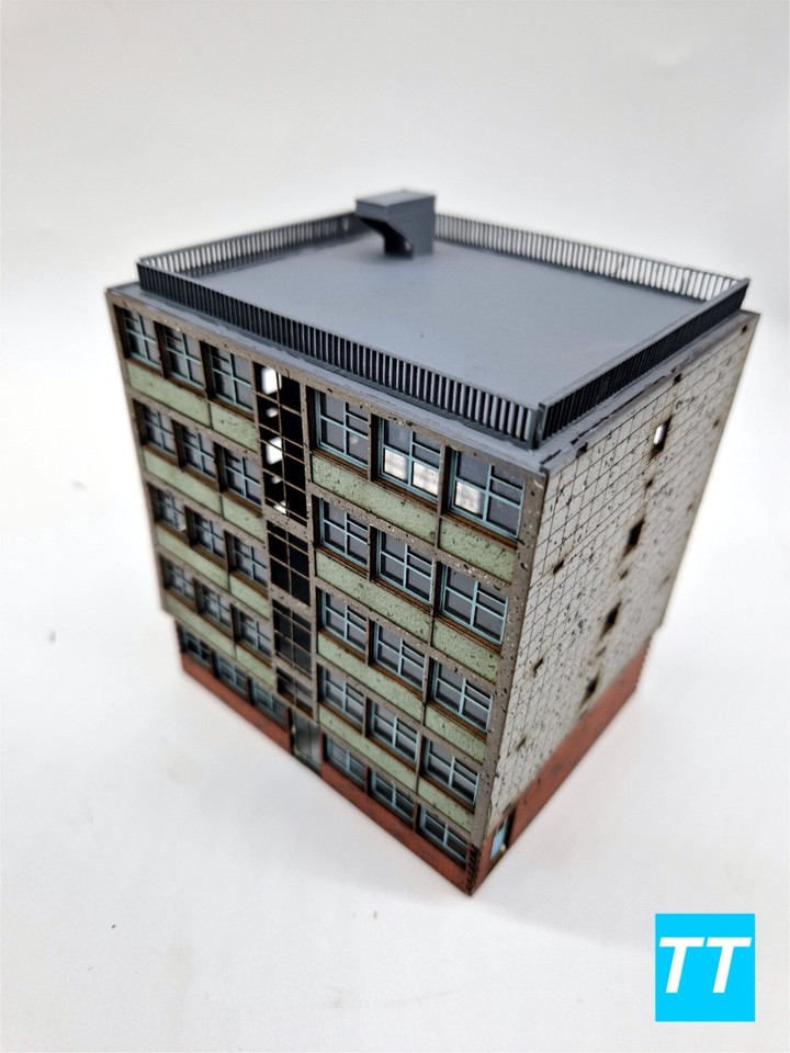 Modelux TT Gauge 'Isabella Street' Full Relief 1960's office block kit ...
