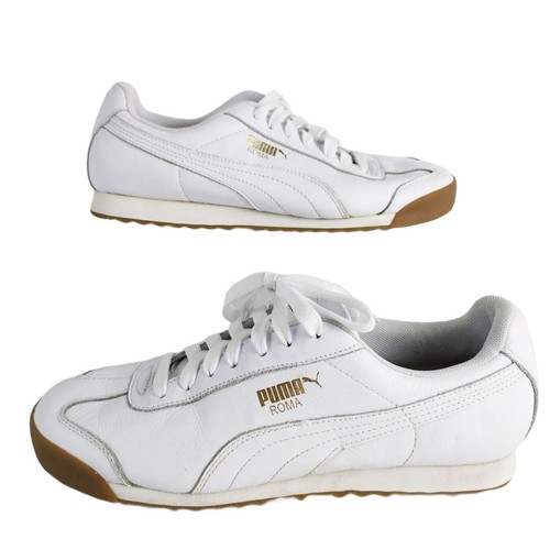 Puma Roma Classic White Gum Gold Men's 10 Running Shoes Sneakers 366408 ...