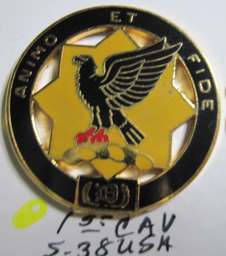 Army crest DI dui cb clutchback 1st CAVALRY REGIMENT cav rgt s-38 USA ...