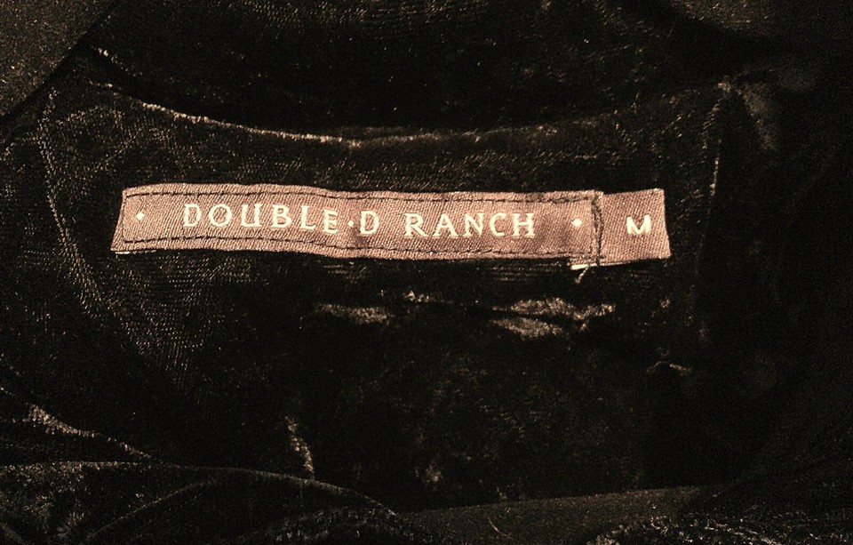 Double D Ranch Black Crushed Velvet Maltese Cross Duster M EUC Runs ...