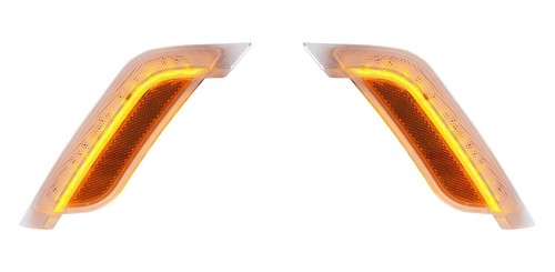 Pair Amber LED / Clear Lens Fender Turn Signal Lights For 2011-19 ...