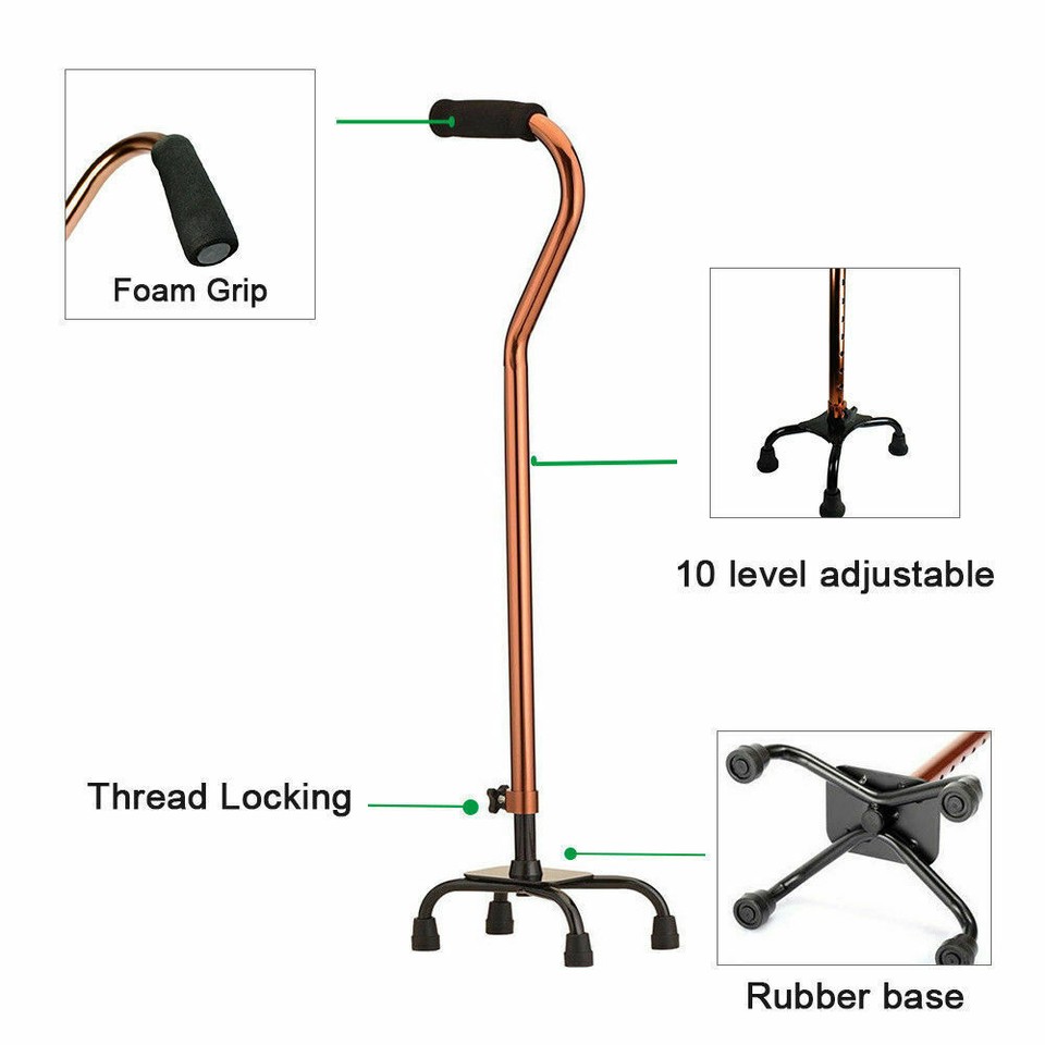 Adjustable Walking Cane Walking Stick Quad Cane/Single Point Cane for ...