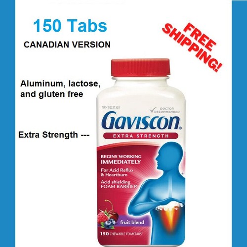 GAVISCON EXTRA STRENGTH! – 150 Tabs for Heartburn, Reflux / GERD @ BEST ...