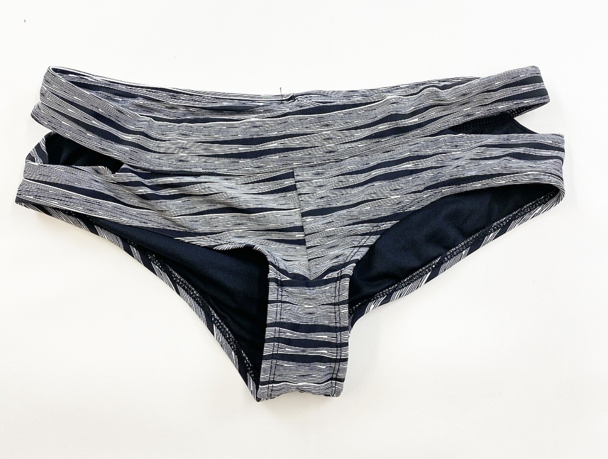 Athleta Bikini Bottom Small Black White - Gem