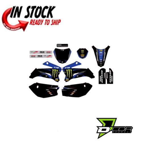 D'COR VISUALS COMPLETE MONSTER SLASH RACING GRAPHICS 2024 YZ250F 23-24 ...