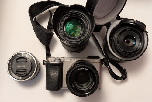 Sony Alpha A6000 Silver 24.3MP Digital Camera + 4 Sony Lenses | eBay UK