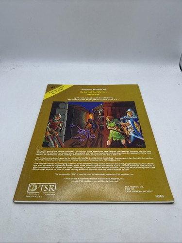 Advanced Dungeons & Dragons, D&D: Secret of the Slavers Stockade Module ...