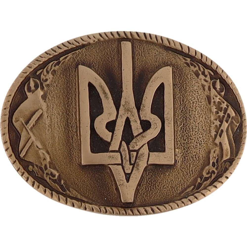 Brass Ukrainian Army Tryzub Officer Mazepynka Ukraine… - Gem