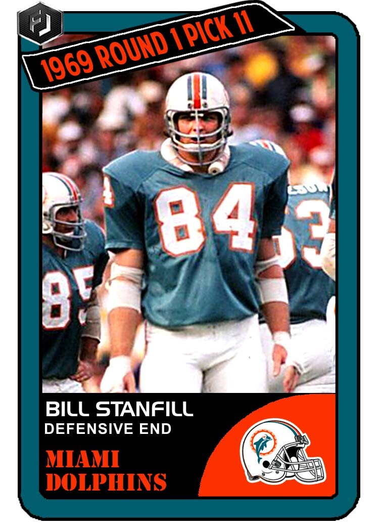 ACEO BILL STANFILL MIAMI DOLPHINS CUSTOM HAND MADE ART CARD | eBay