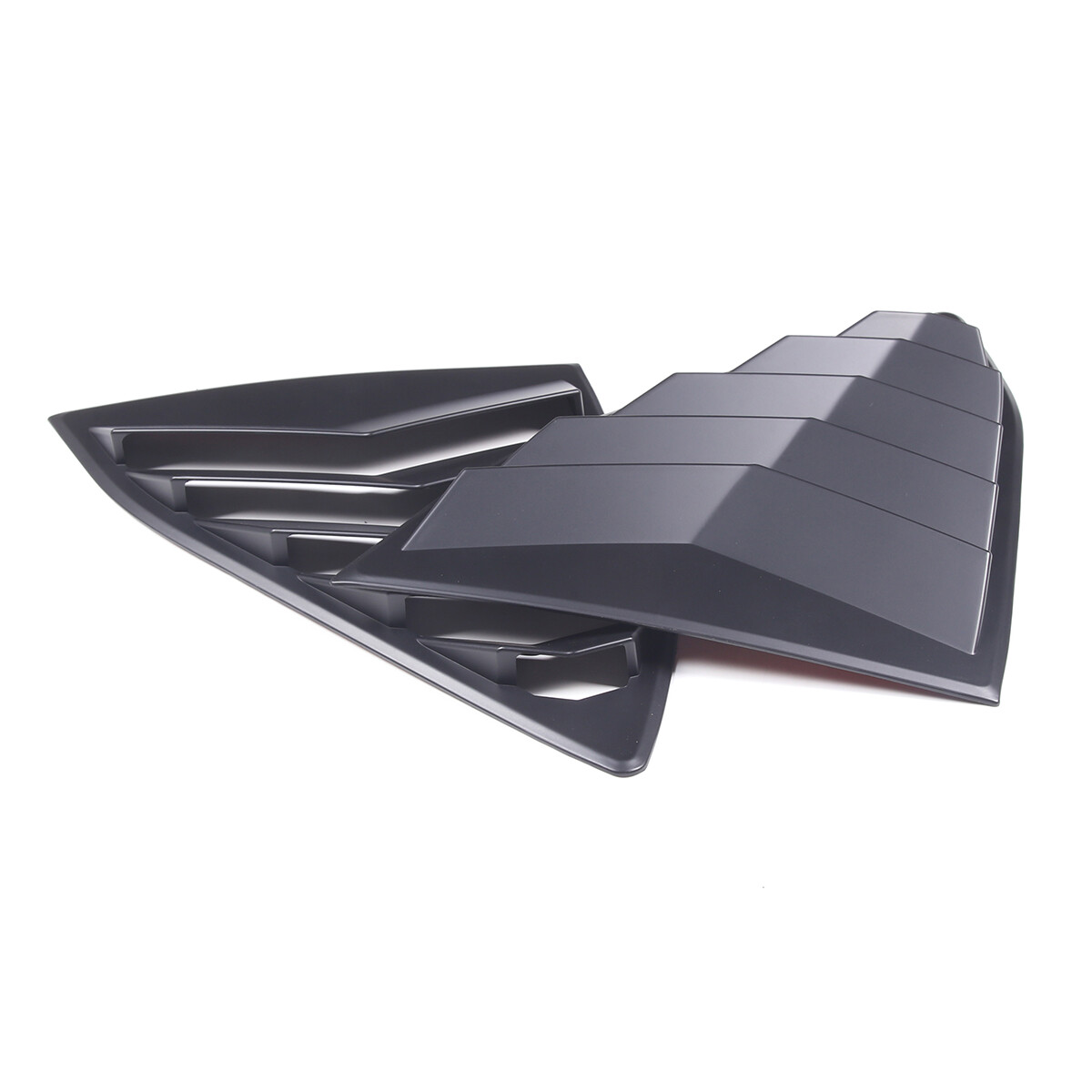 Matte Black Rear Triangle Window Louvers Shutter Cover Trim For ...