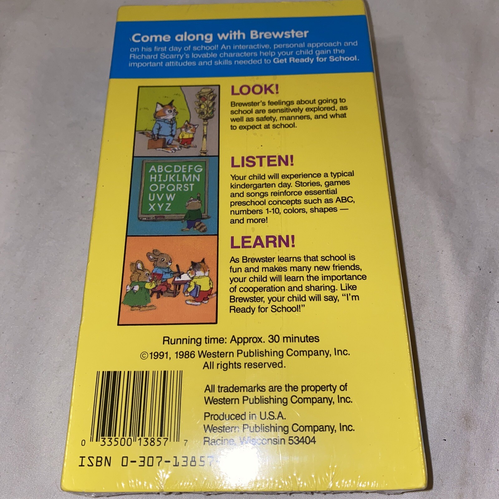 New Sealed Get Ready For School: Skill-Building Fun VHS Golden Book ...