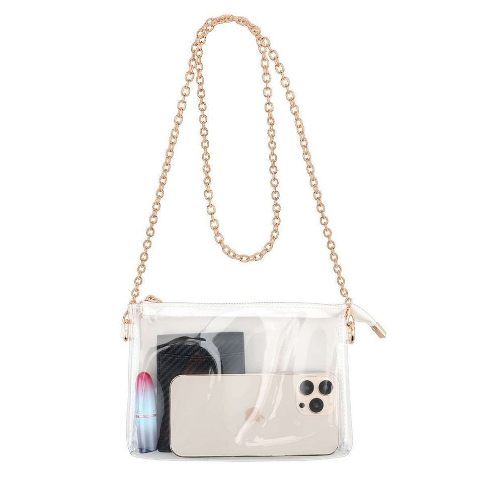 Clear PVC Shoulder Bag Transparent For Women Crossbody Tote Bag ...