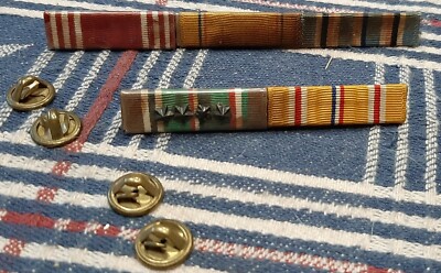 Vintage U.S Military medal ribbon bars pin, 4 star | eBay