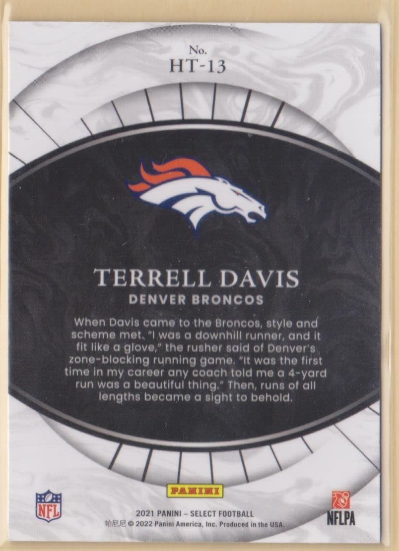 Terrell Davis Select 2021 Hidden Talents -- Denver Broncos Hall of Fame ...