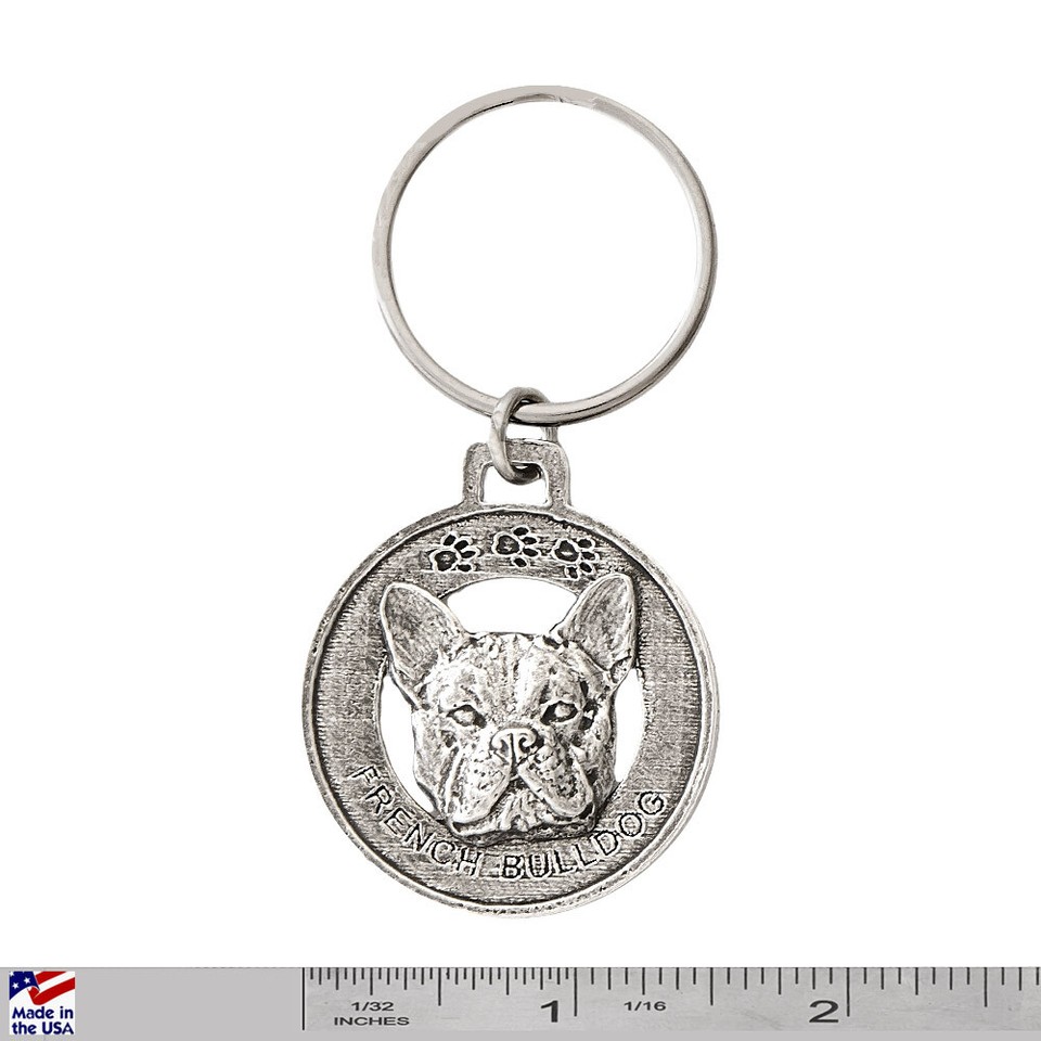 Creative Pewter Designs French Bulldog Pewter KeyChain, Key Fob, D082KC ...