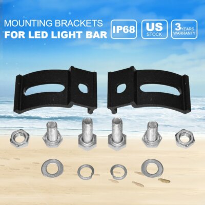 LED Light Bar Mounting Brackets Set Universal Mounting Base Slide ...