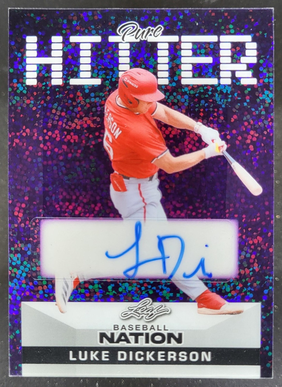 Luke Dickerson 2025 Leaf Baseball Nation #PB-21 Pure Hitter Base ...