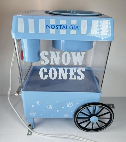 Nostalgia Snow Cone Machine SCM525BL Blue Cart Shaved Ice Tested ...