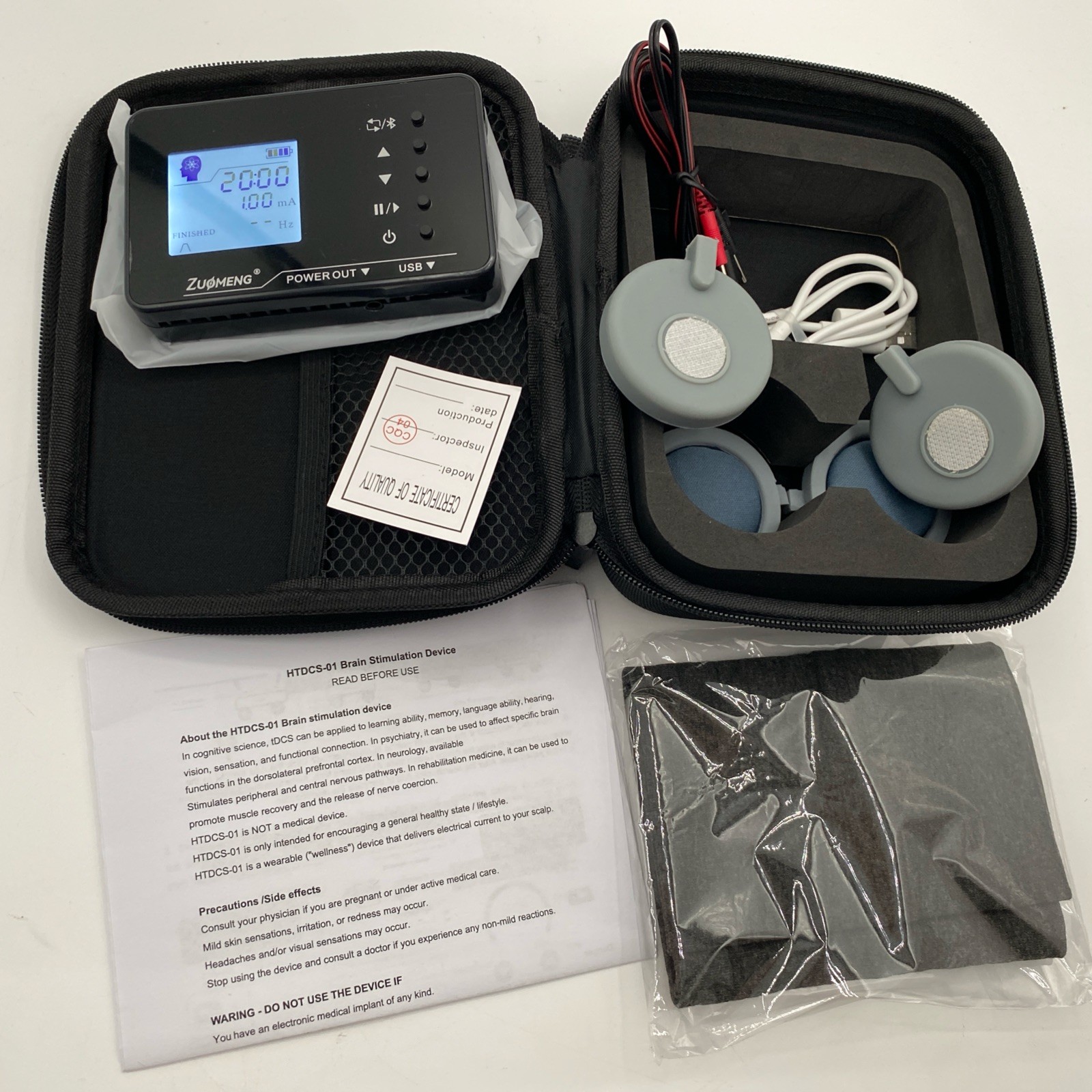 Complete Pro Brain Stimulation Kit - Rechargeable tDCS+tACS Device ...