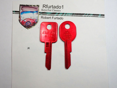 Set of Alumium Key Blanks for General Motors vehicles 1970, 1974, 1978 ...