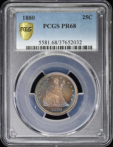 1880 25C Liberty Seated Quarter PCGS PR68 | eBay