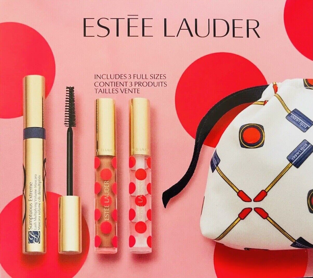 ESTEE LAUDER Glossy Lips 4PC SET Sumptuous EXTREME Mascara 2 Lip Gloss ...