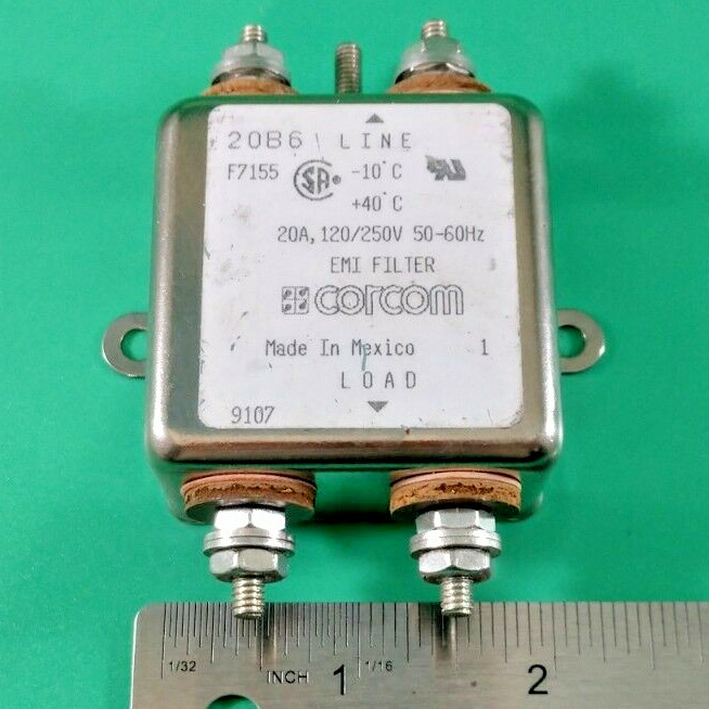 Corcom EMI Filter 20B6 20 Amps 120/250 VAC for sale online | eBay