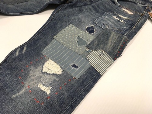 Polo Ralph Lauren Patchwork Repaired Distressed Ripped Shredded Artist ...