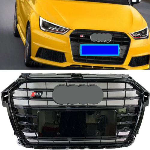 All Black Front Bumper Mesh Grille For Audi A1 S1 2011-2015 Update to ...
