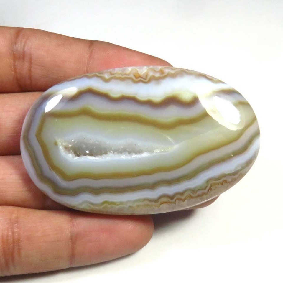 Natural Agate Druzy Geode Onyx Gems 60x36mm Window Onyx Oval Brown Cabs ...